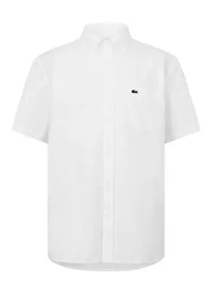 Lacoste Short Sleeve Oxford Shirt - White