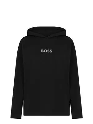 Hugo Boss Edelight Hoodie With Dotted Logo - Black