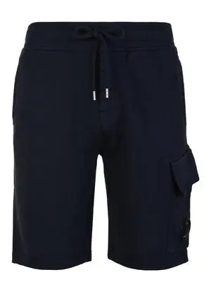 C.P. COMPANY Soft Fleece Cargo Shorts - Black