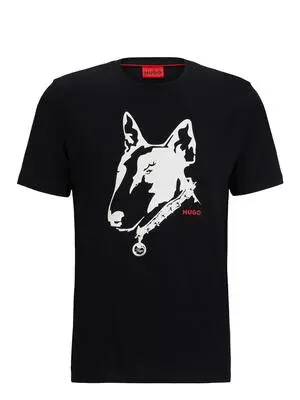 Hugo Boss Printed Crew-neck T-shirt - Black