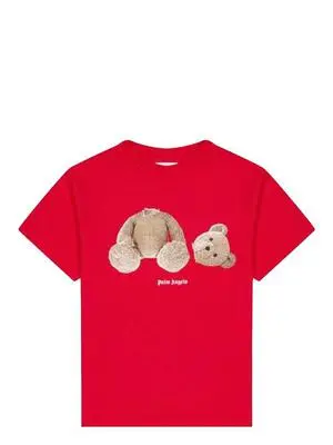 Palm Angels Teddy Bear Graphic T-shirt - Red