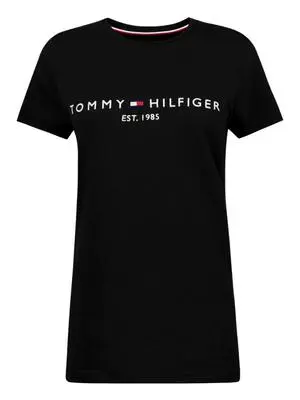 Tommy Hilfiger Logo Short Sleeve T-shirt - Black