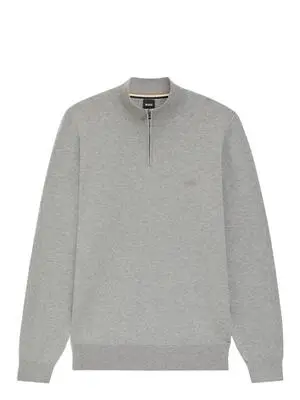 Hugo Boss Quarter Zip Sweater - Gray