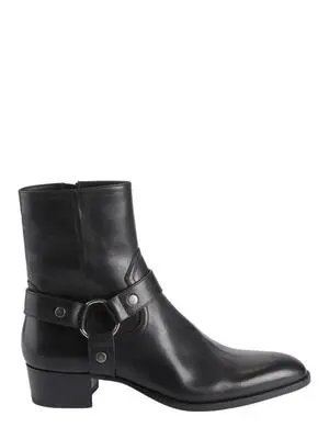 Saint Laurent Wyatt Harness Ankle Boots - Black