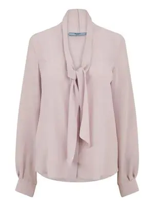 PRADA Prada Long Sleeve Shirt With Pussy Bow