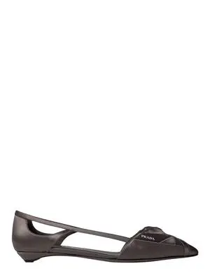 Prada Rose Ballet Flats - Black
