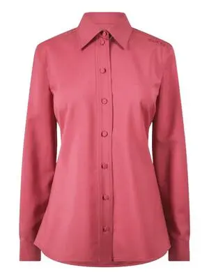 Gucci Gucci Mohair Shirt With Embroidered Logo Red