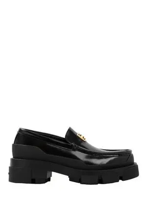 Givenchy Terra Logo Plaque Slip-on Loafers - Black