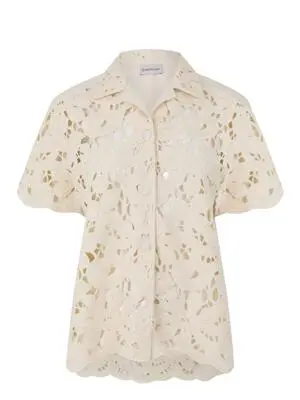 Moncler Moncler Floral Lace Shirt White