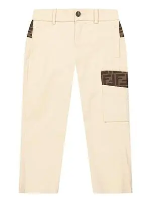 Fendi Logo Detail Track Pants - Nude