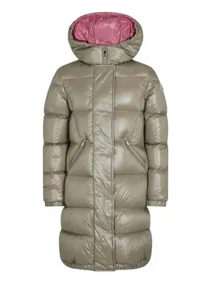 Moncler Bellevue Quilted Hooded Down Jacket - Gray