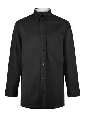 Gucci Long Sleeve Logo Shirt - Black