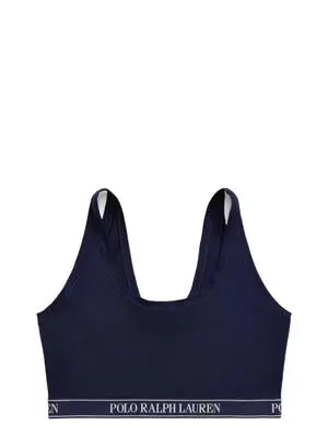 Polo Ralph Lauren Striped Round-neck Bra - Black