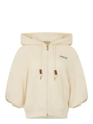 Moncler Hooded Zip-up Casual Jacket - Nude