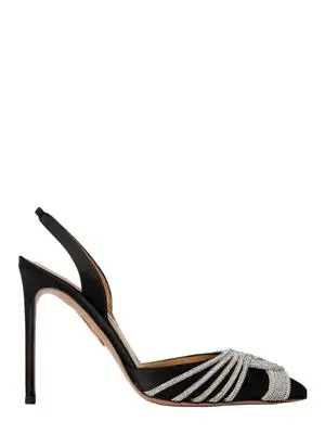 AQUAZZURA Gatsby Sling 105 High Heel - Black