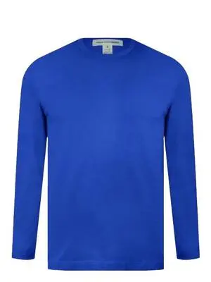 Comme Des Garçons Back Logo Long Sleeve T-shirt - Blue