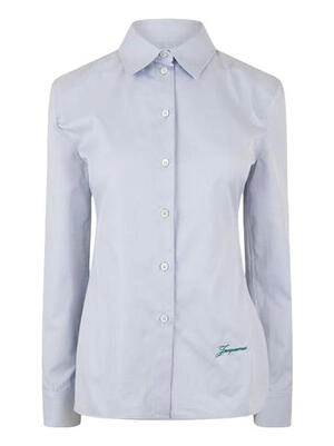 Jacquemus Long Sleeve Shirt With Back Cutout - Light Gray