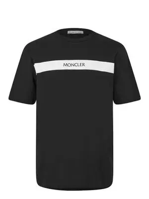 Moncler Logo Short-sleeved T-shirt - Black