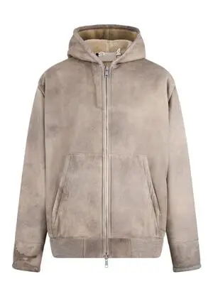 Prada Zip-up Hooded Jacket - Nude