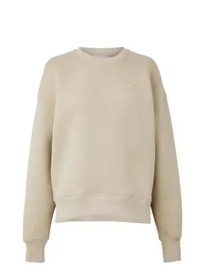 AMI Paris Crewneck Sweatshirt With Embroidered Logo - Nude
