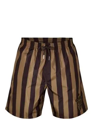Fendi Crest Swim Shorts - Tabacco