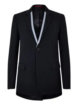 Gucci Single Breasted Contrast Color Blazer - Black