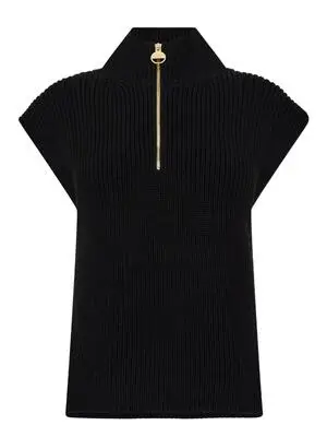 Barbour Barbour Half-Zip Ribbed Sweater Black