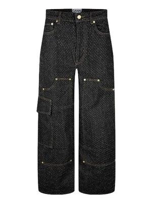 GANNI Belt Loops Slacks - Black