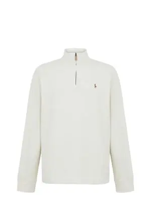 Polo Ralph Lauren Logo Zip-up Sweatshirt White