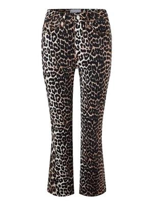 GANNI Animal Print Track Pants - Leopard