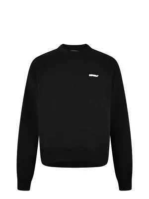 Off-White Long-sleeve Cotton Sweatshirt - Black