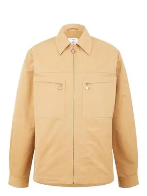 Casablanca Long Sleeve Zip-up Jacket With Multiple Pockets - Nude