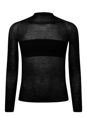 Versace Long Sleeve Turtleneck Sweater - Black