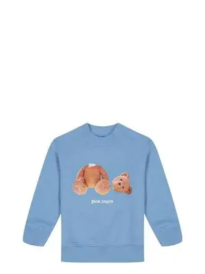 Palm Angels Bear Print Crewneck Sweatshirt - Blue