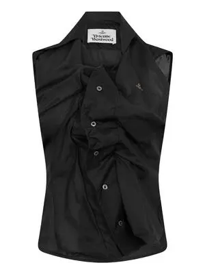 VIVIENNE WESTWOOD Vivienne Westwood Sleeveless Shirt With Classic Collar Black