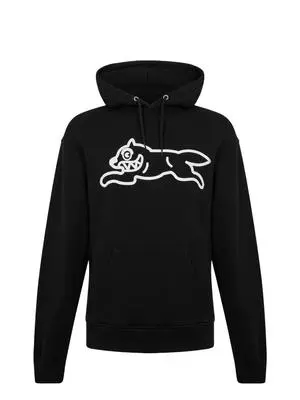 ICECREAM Long-sleeved Hooded Sweatshirt - Black