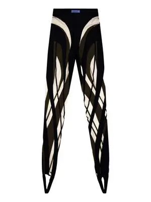 MUGLER Stirrup Leggings - Black
