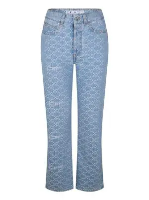 Off-White Monogram Straight Leg Jeans - Blue