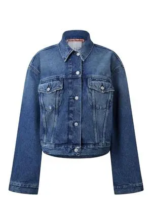 Acne Studios Cropped Denim Jacket - Blue