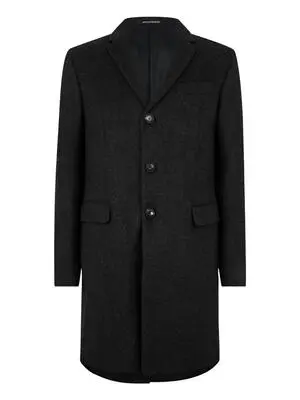 Emporio Armani Single Breasted Coat - Black