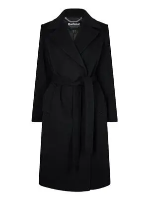 Barbour Clodagh Wool Trench Coat - Black