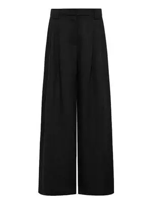 ST. AGNI Wide Leg Pleat Pants