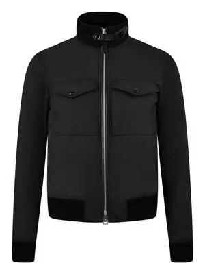 TOM FORD Tom Ford Stand Collar Zip-Up Bomber Jacket