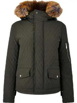 Burberry Quilted Hooded Jacket - Black