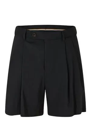 Balmain Pleated Tailored Shorts - Black