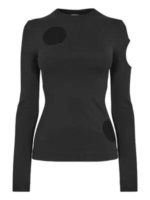 OFF-WHITE Off-White Cut-Out Long Sleeve Top
