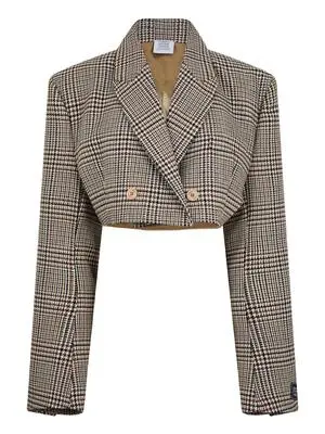 Vetements Cropped Double-breasted Blazer - Multicolor