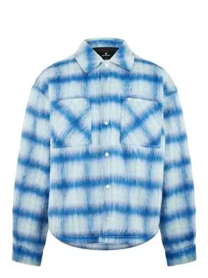 REPRESENT Plaid Shirt Jacket - Blue