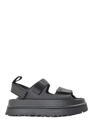 UGG UGG Logo Detail Platform Sandals Black
