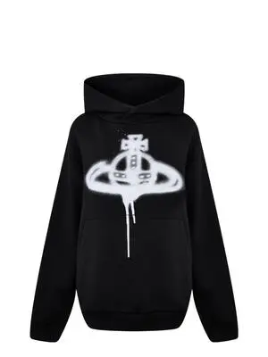 VIVIENNE WESTWOOD Oversized Printed Hoodie - Black